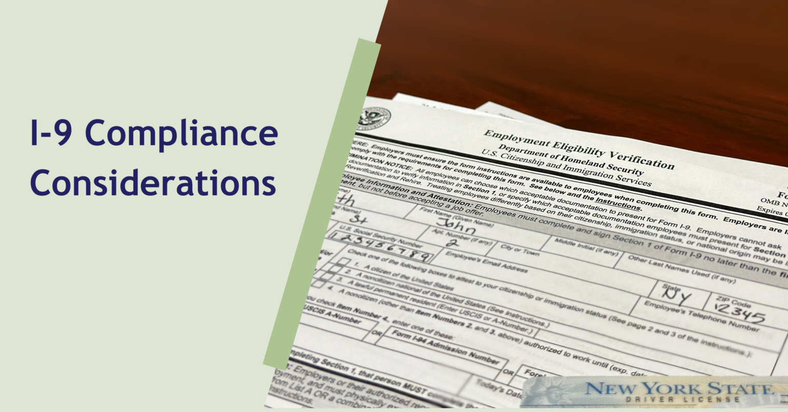 I-9 Compliance Considerations - ESC | Employer Services