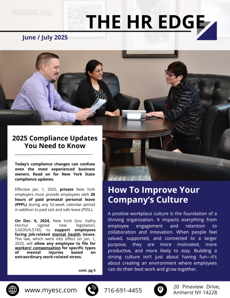 The HR Edge- June / July 2025 - Employer Services Corporation